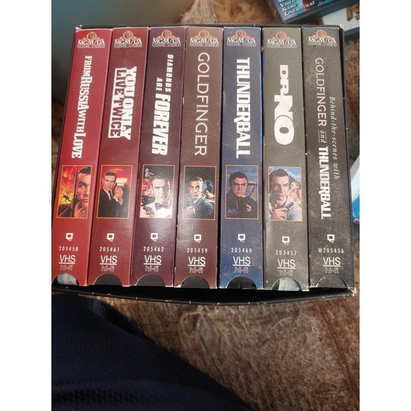 MGM | Media | Deluxe Edition James Bond 07 Gift Set 995 Vhs Black Box Set Sean Connery | Poshmark